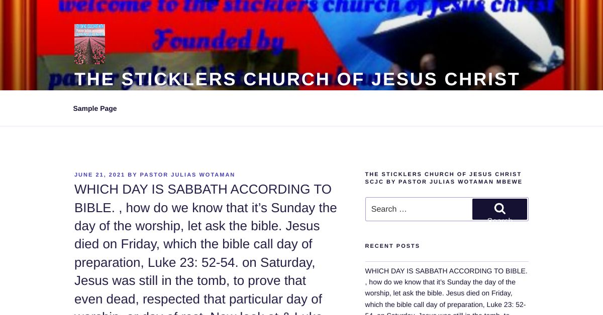 WHICH DAY IS SABBATH ACCORDING TO BIBLE. , how do we know that it’s ...